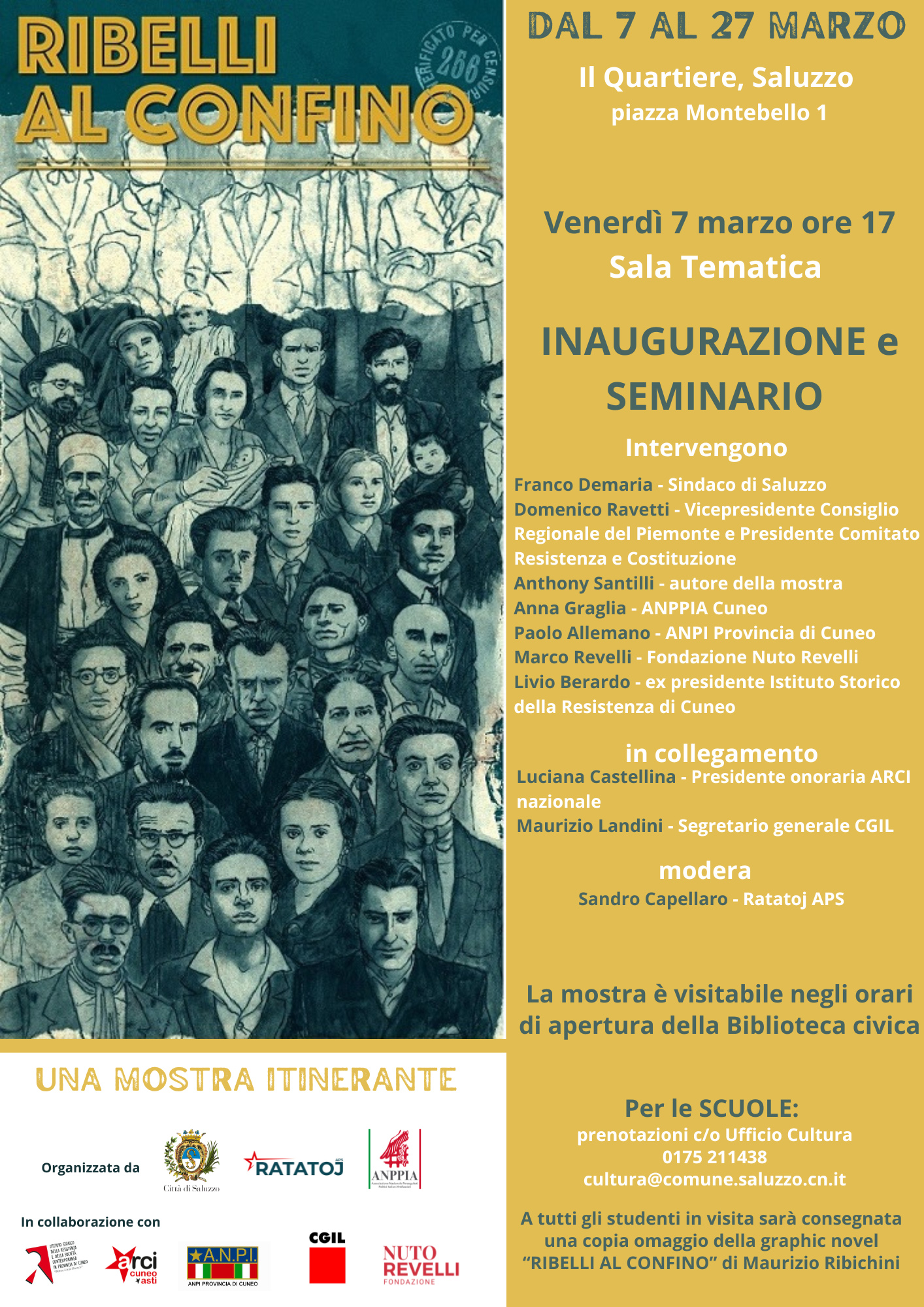 Saluzzo- Mostra Ribelli al Confino - ANPPIA